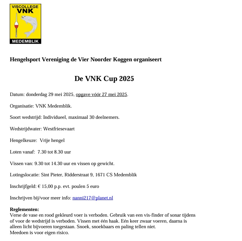 VNK Cup (open wedstrijd)